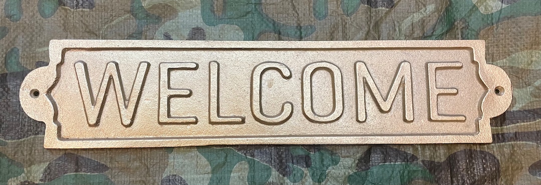 Thick Heavy Metal Welcome Sign Badge. - Etsy