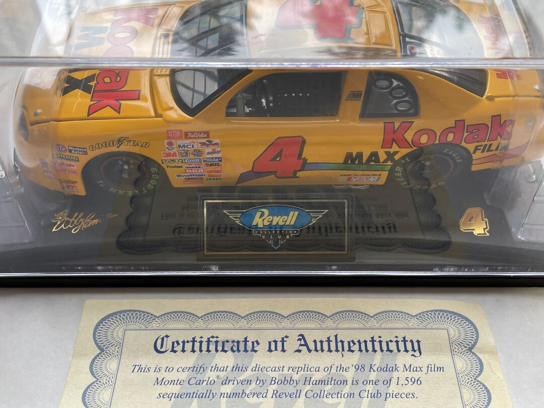 1998 Revell NASCAR 1/24th Scale Bobby Hamilton Kodak Max Chevy Monte ...