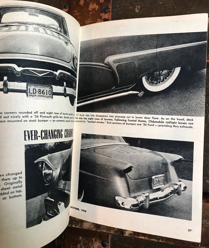 Vintage Custom Cars Magazine Book October 1958 fiberglass - Etsy