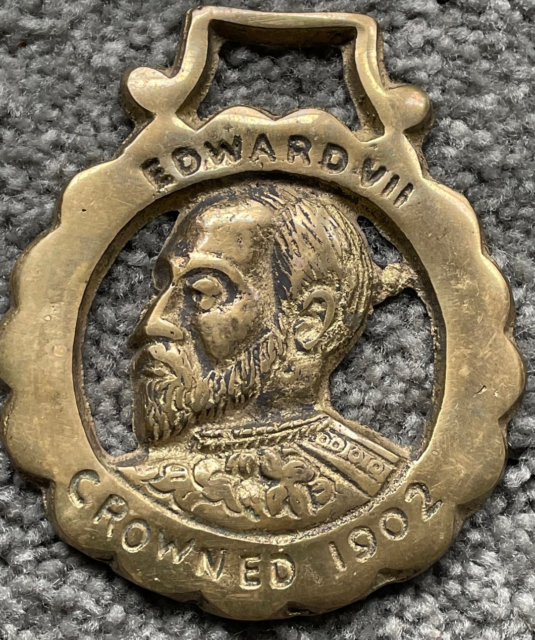 Vintage Brass Horse Medallion. Edward VII. 1902. - Etsy