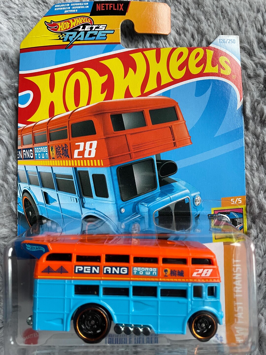 Vintage Double Decker Bus Race Car Edition Hot Wheels Toy Car in ...