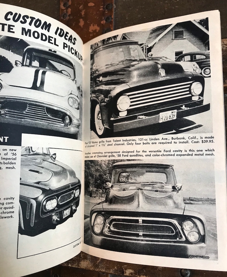Vintage Custom Cars Magazine Book October 1958 Fiberglass | Etsy