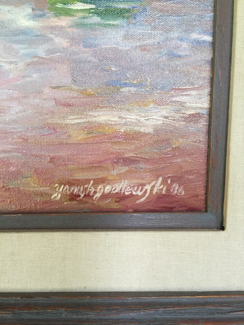 Big Original Oil on Canvas Kids at the Beach Scene by Yanush | Etsy