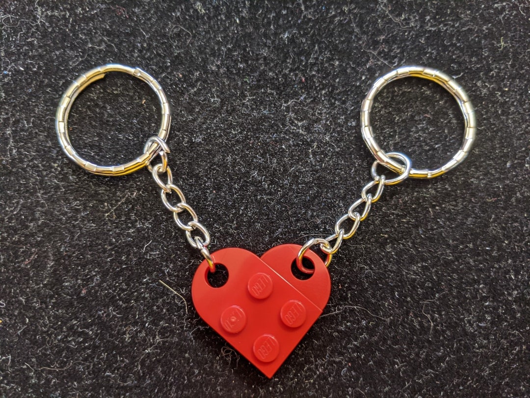 Brickcrafts Basic Brick Heart Keychain Set (set of 2) - All 17 Colors ...