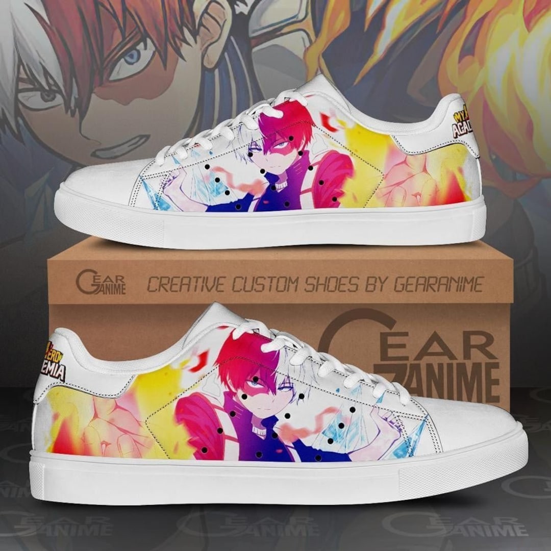 Shoto Todoroki Skate Shoes Custom Anime Shoes ST0112 - Etsy