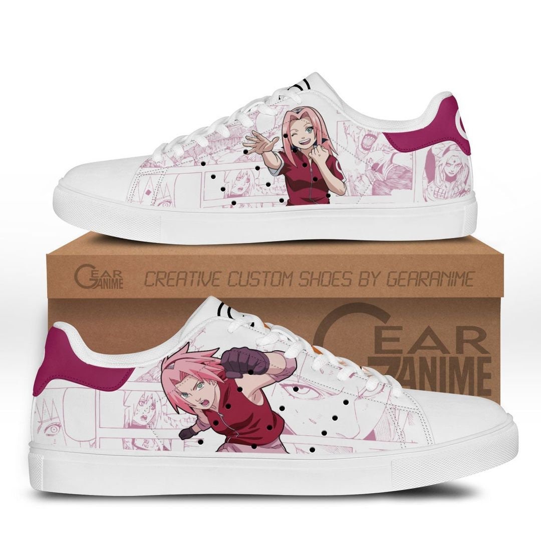 Sakura Haruno Skate Sneakers Custom Anime Shoes ST0223 - Etsy