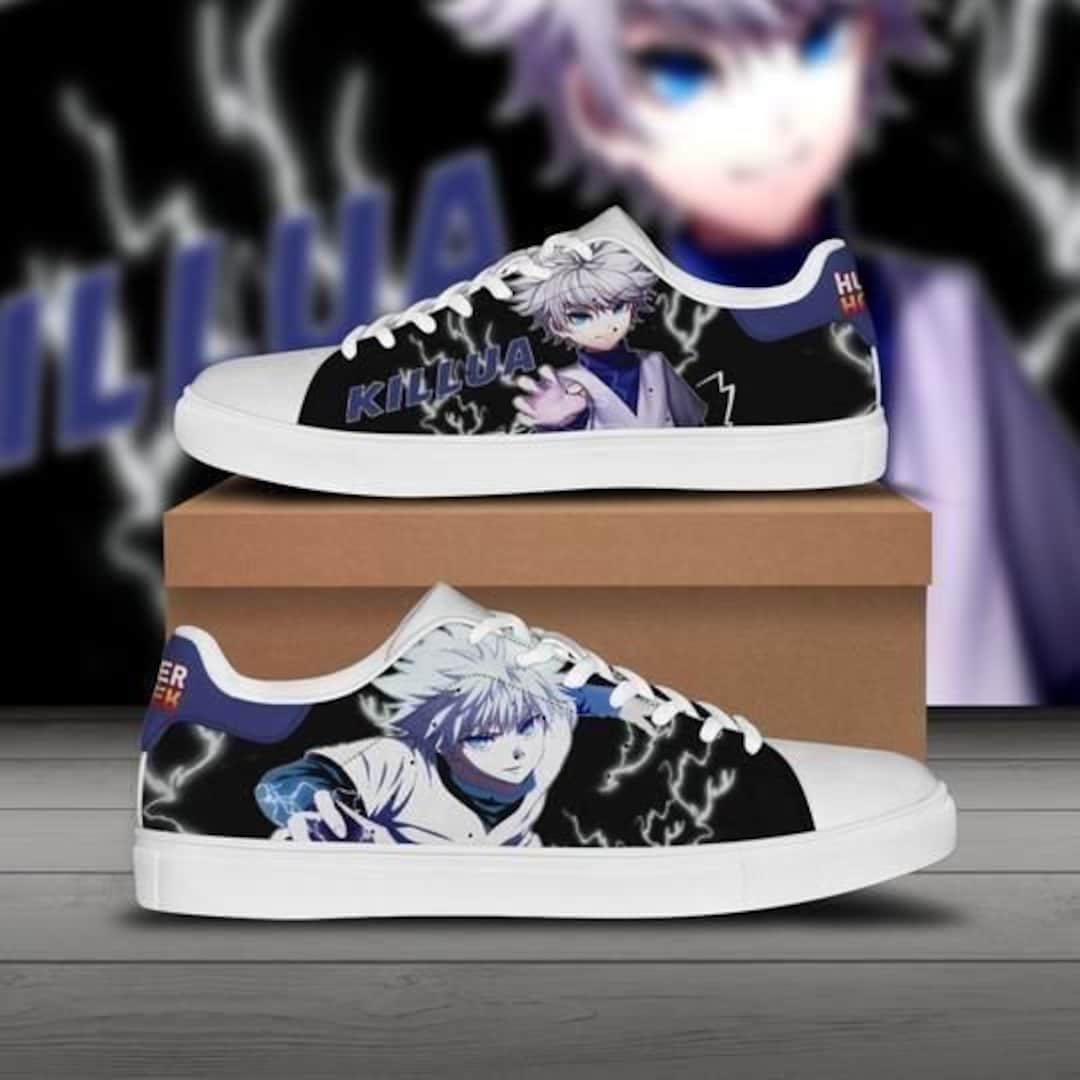 Killua Zoldyck Hxh Skate Sneaker Leather Low Top Custom for - Etsy