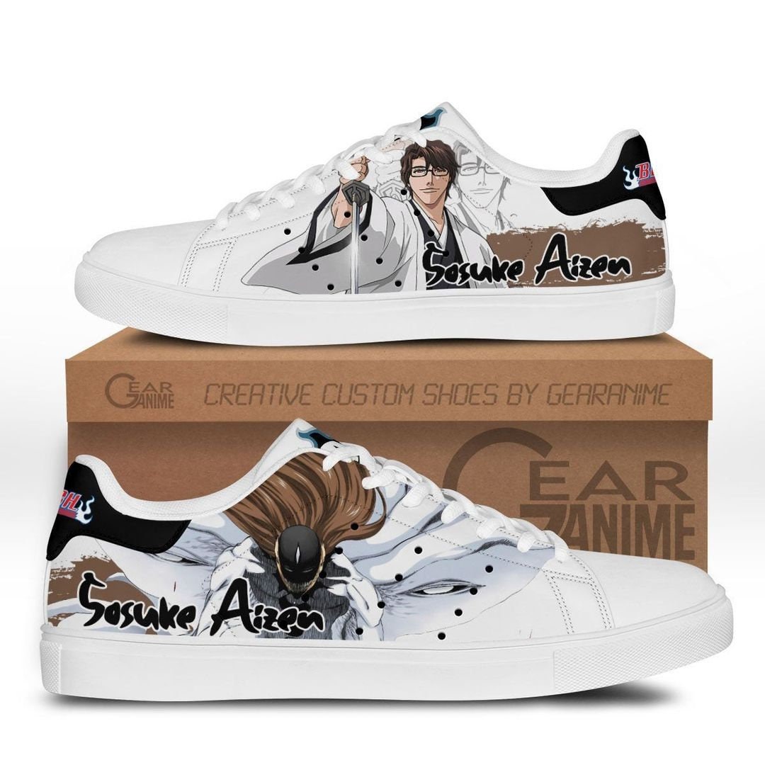 Sosuke Aizen Skate Sneakers Custom Anime Bleach Shoes ST0397 - Etsy
