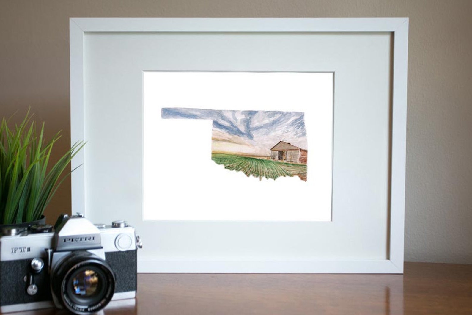 Oklahoma Art Print State Love Print Oklahoma State Map - Etsy