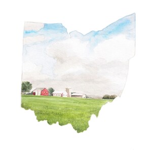 Kansas State Art Print - Kansas Map Art - Watercolor State Map - Unique ...