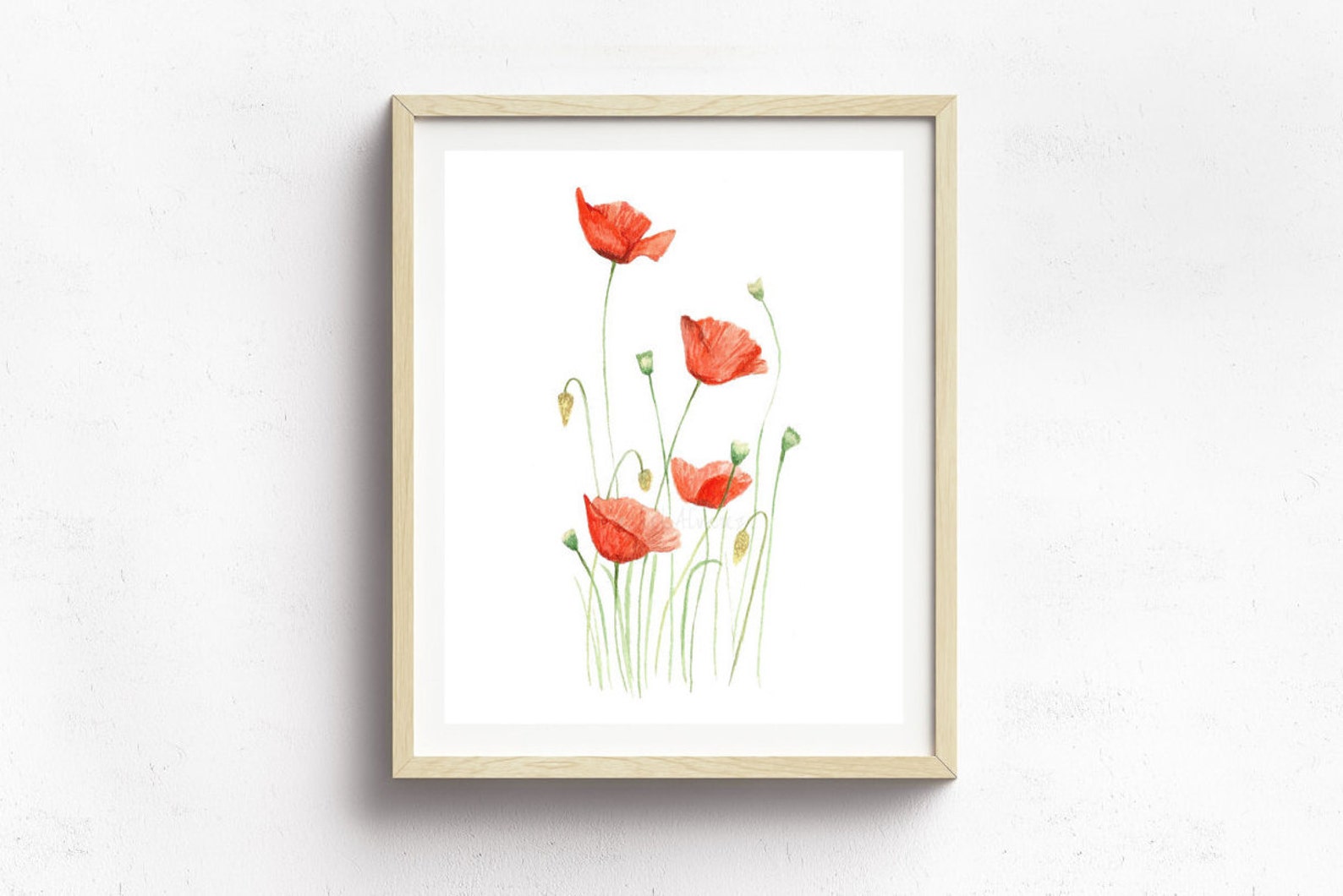 Poppy Flower Print Botanical Print Nursery Decor Flower - Etsy