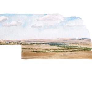 Nebraska Art Print - State Love Print - Nebraska State Map - Unique Map ...