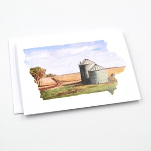Iowa State Card - Watercolor Notecard - Unique Notecard - Iowa Notecard ...