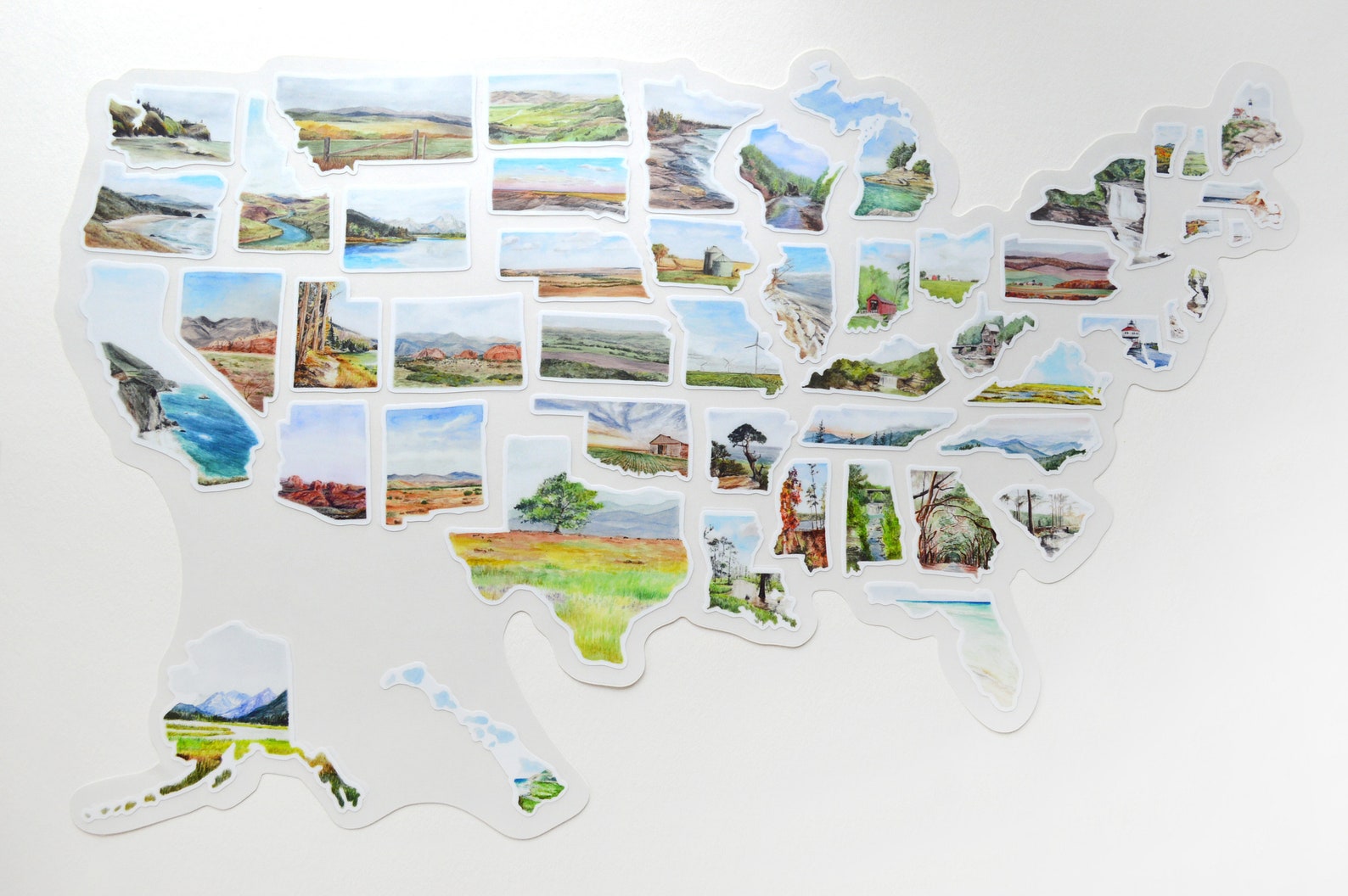 US Travel Rv Decal Map Rv Sticker Camper Decor Road Trip | Etsy