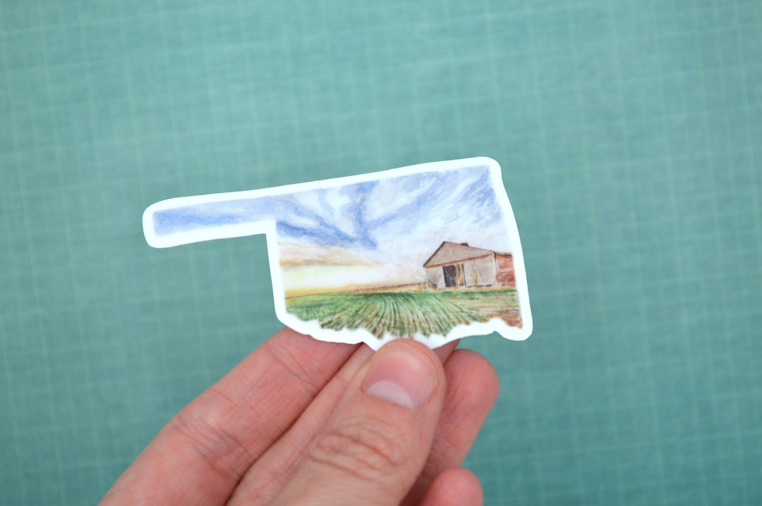 Oklahoma State Vinyl Adventure Sticker Set - All 50 States - Suitcase ...