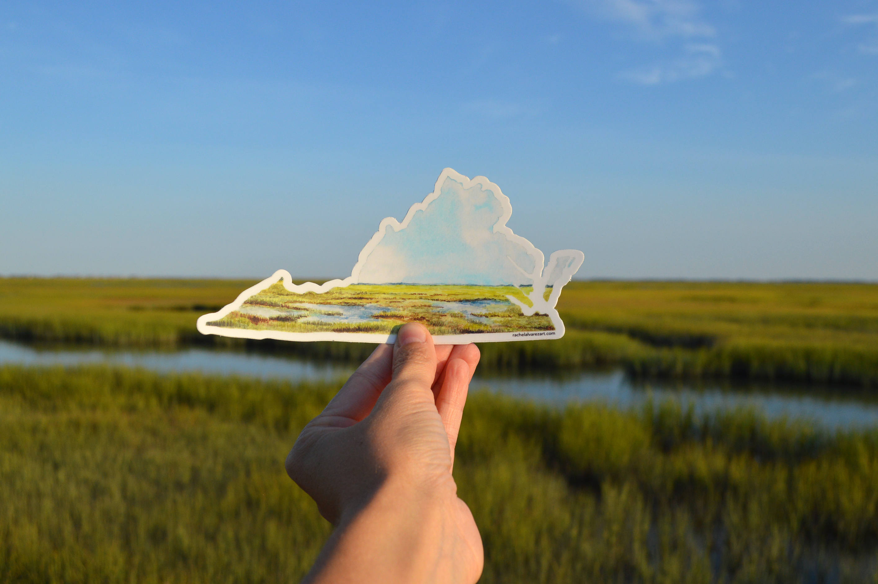 Virginia Vinyl Sticker Virginia State Decal Chincoteague - Etsy