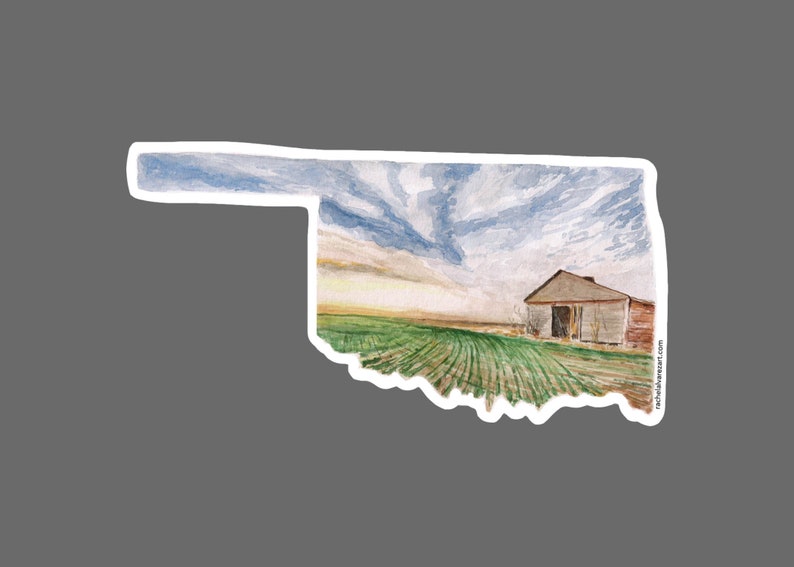 Oklahoma state vinyl adventure sticker set all 50 states | Etsy