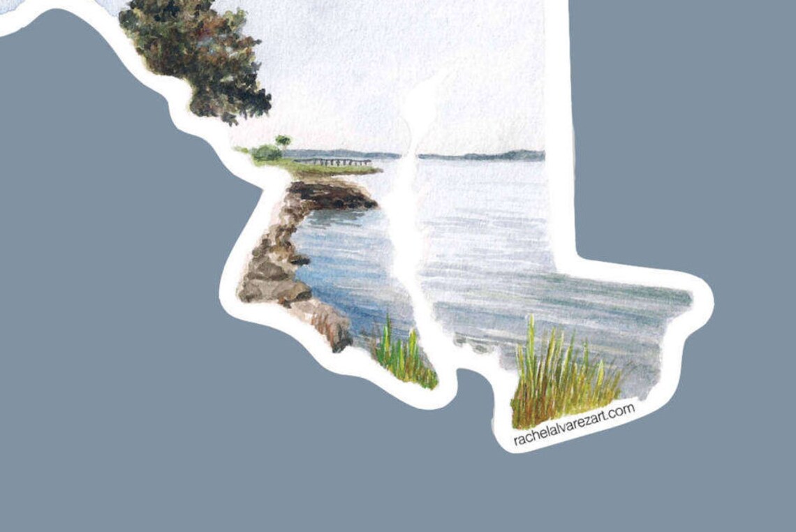Maryland State Sticker: Chesapeake Bay Car Decal - Etsy