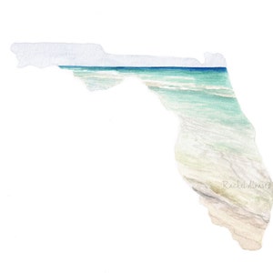 Florida State Art Print, Florida Map Print, Florida PRINT, Florida ...