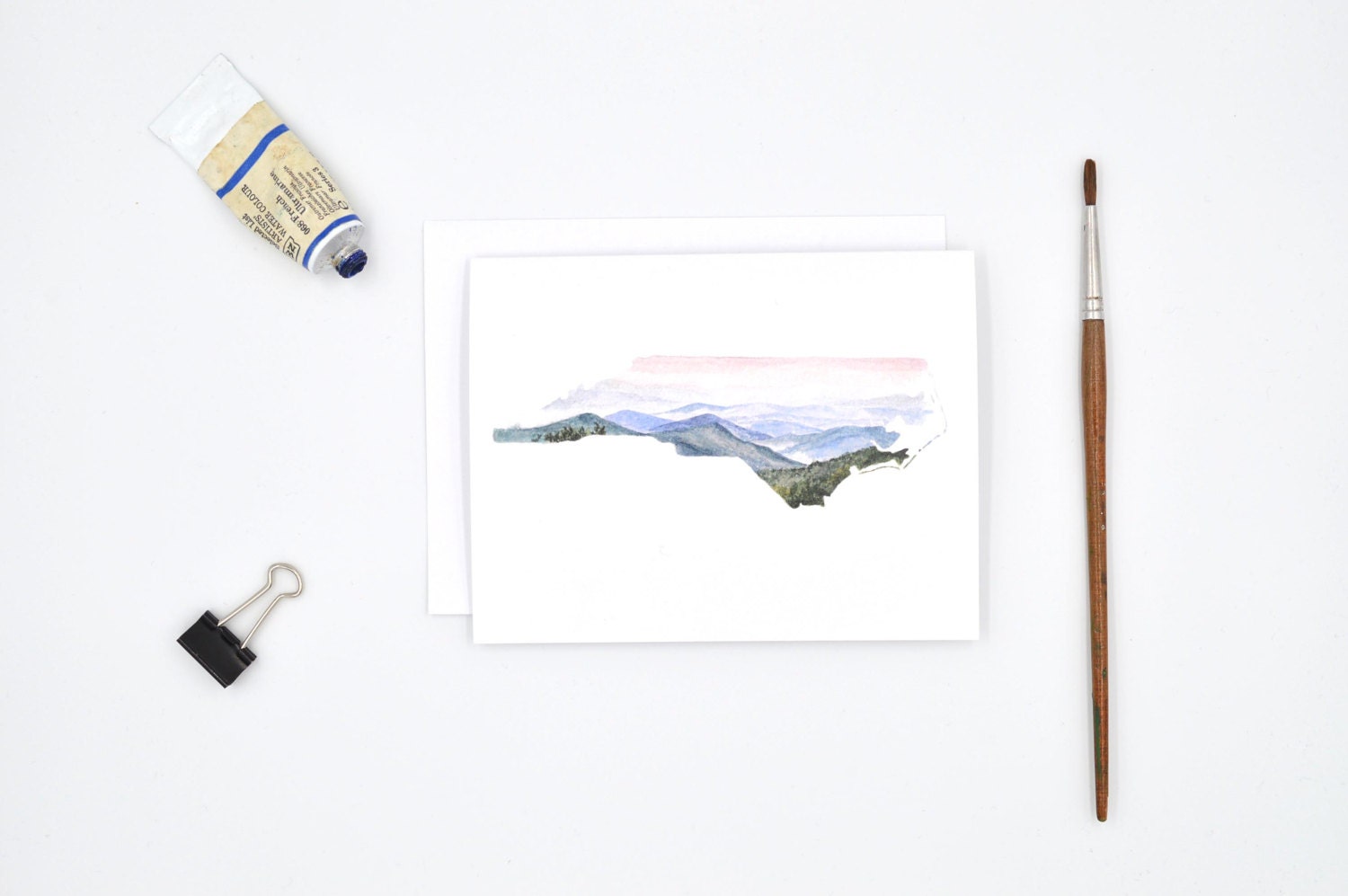 North Carolina State Notecards North Carolina Art Card | Etsy