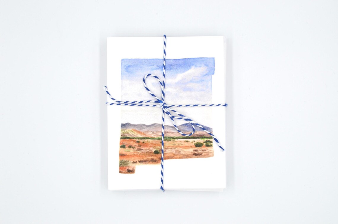 New Mexico State Art Card New Mexico Notecard New Mexico - Etsy