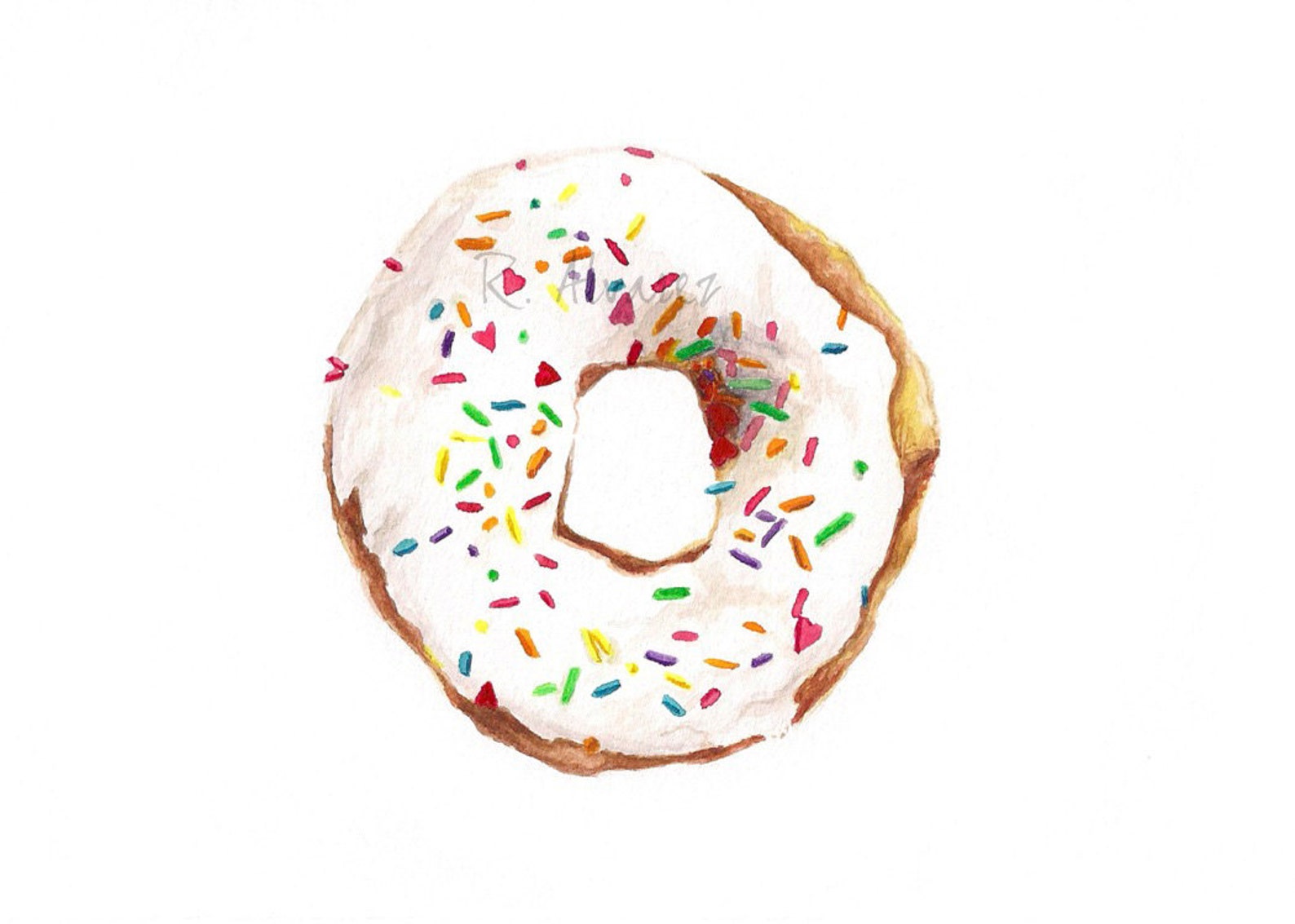 Watercolor Notecards Birthday Donut Invitation Donut Baby - Etsy