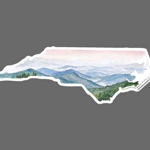 North Carolina Vinyl Sticker - North Carolina State Decal - NC Sticker ...