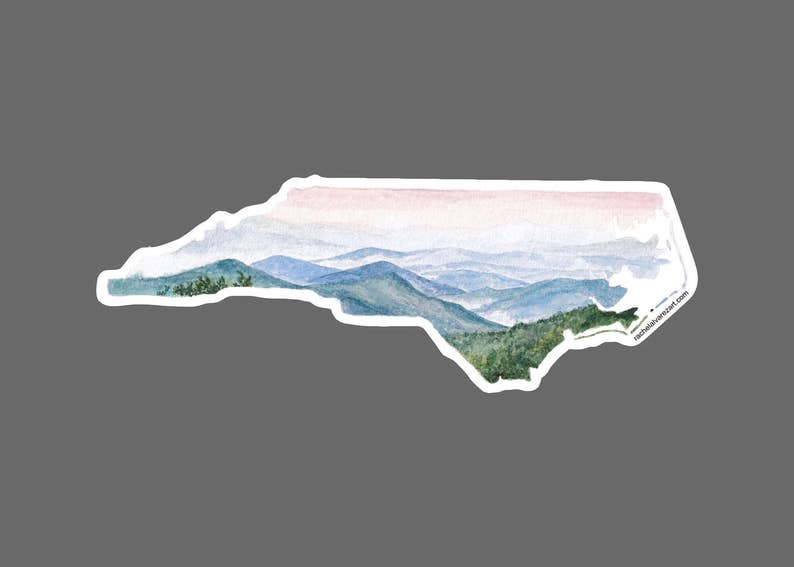 North Carolina Vinyl Sticker North Carolina State Decal NC | Etsy