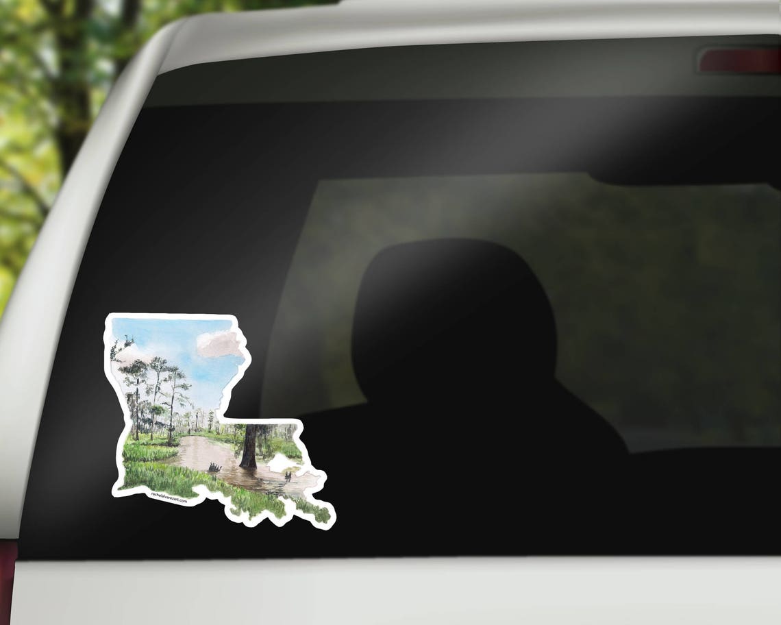 Louisiana Vinyl Sticker - Louisiana State Decal - New Orleans Sticker ...