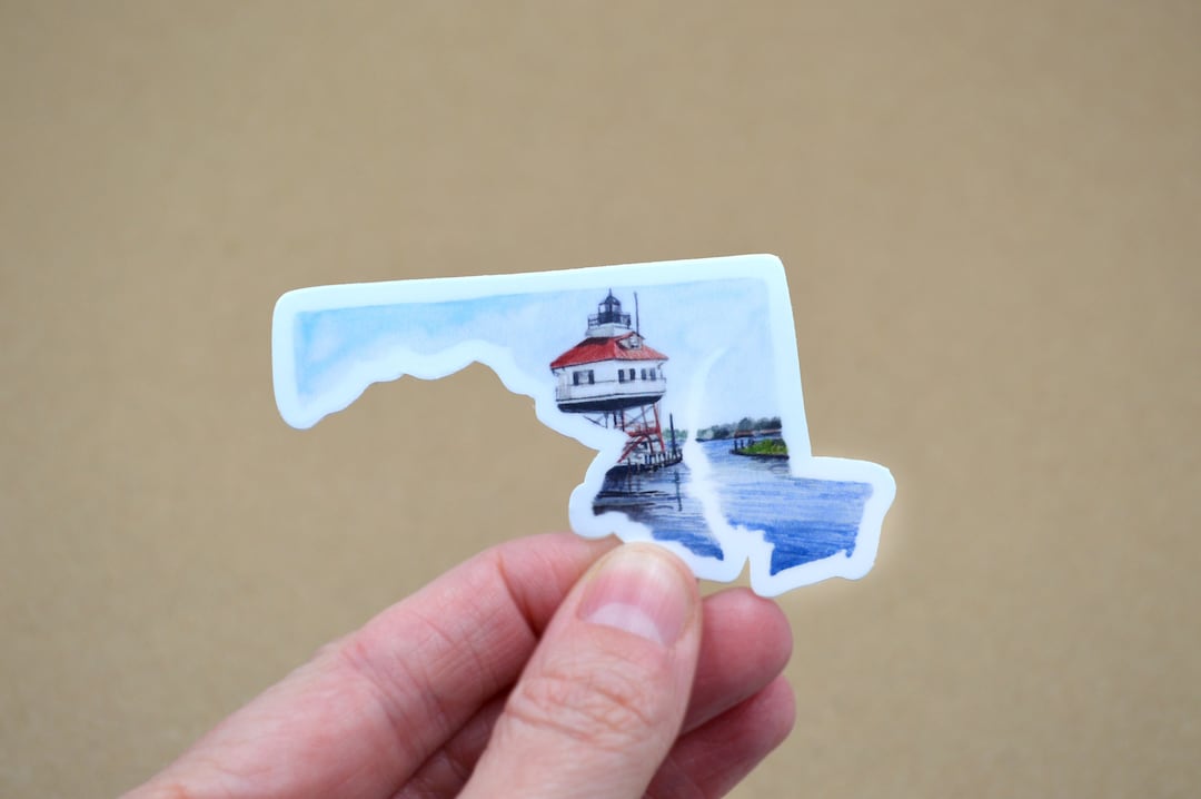 Maryland State Vinyl Laptop Decal Sticker - All 50 States Available ...