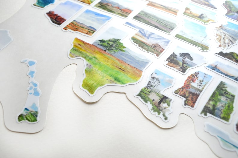 US Travel Rv Decal Map - Rv Sticker - Camper Decor - Road Trip Map ...