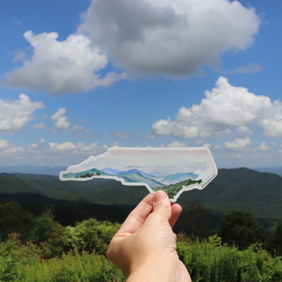 North Carolina Vinyl Sticker - North Carolina State Decal - NC Sticker ...