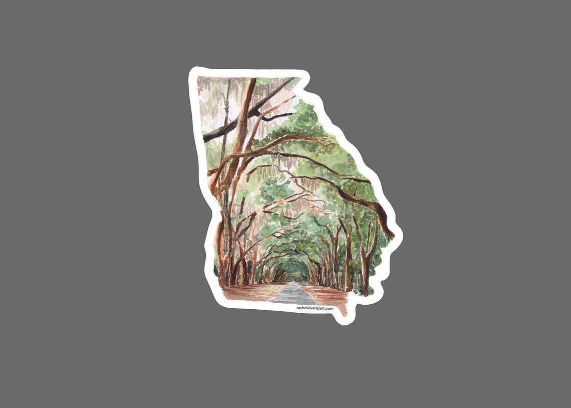 Cool laptop sticker Georgia Car Decal Georgia State Decal | Etsy