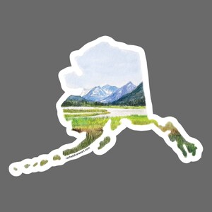 Alaska Vinyl Sticker Alaska State Decal Alaska Car Decal Home State ...