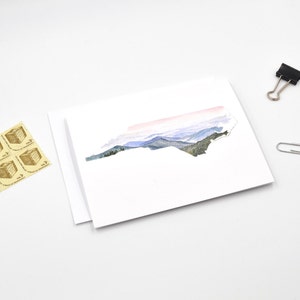 North Carolina State Notecards - North Carolina Art Card - Watercolor ...