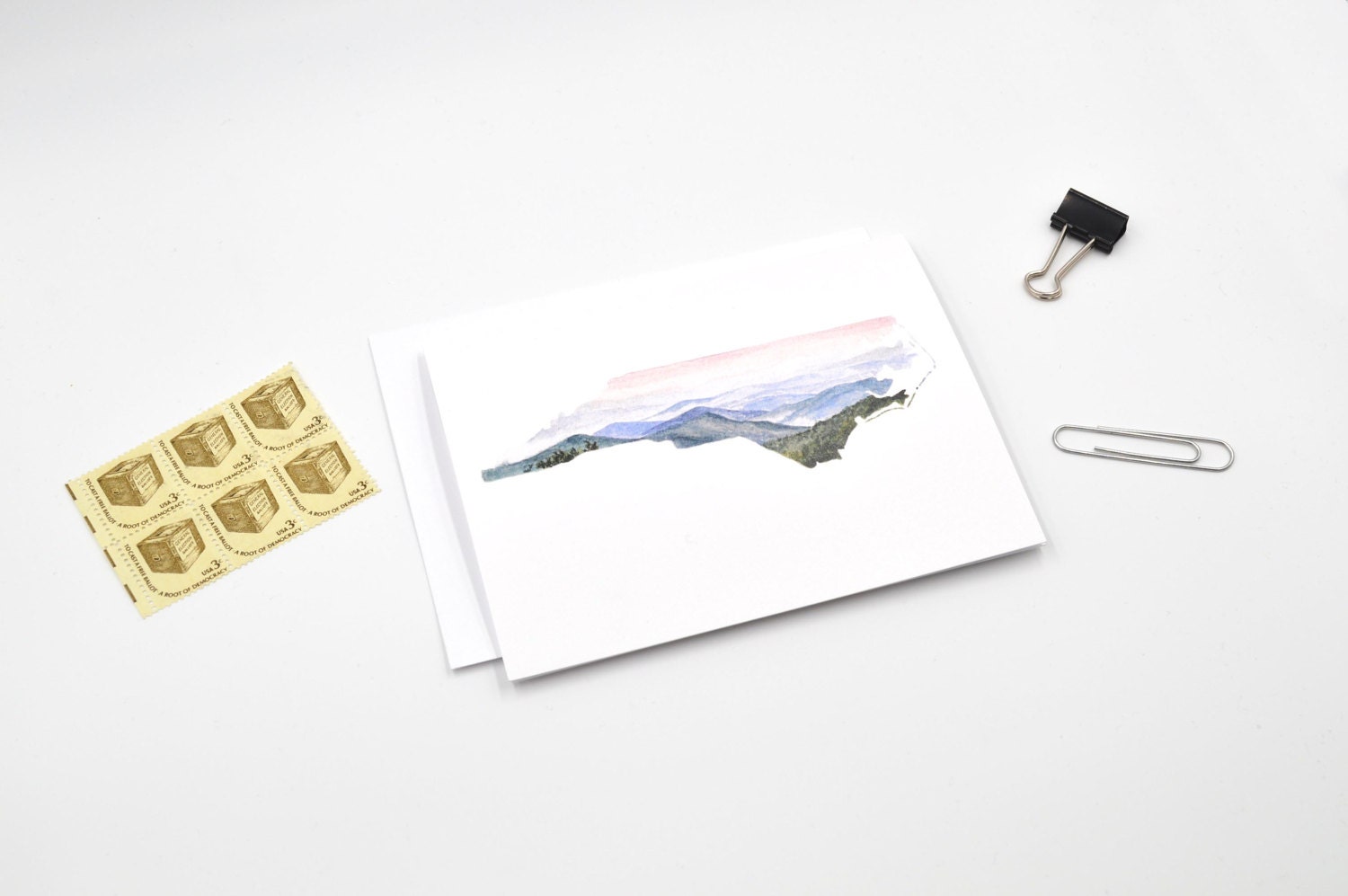 North Carolina State Notecards North Carolina Art Card | Etsy