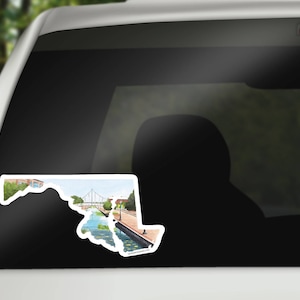 Frederick Maryland Car Decal - Maryland State Sticker - Chesapeake Bay ...