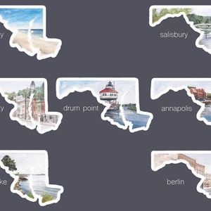 Maryland Car Decal - Chesapeake Bay - State Decal - Maryland State ...