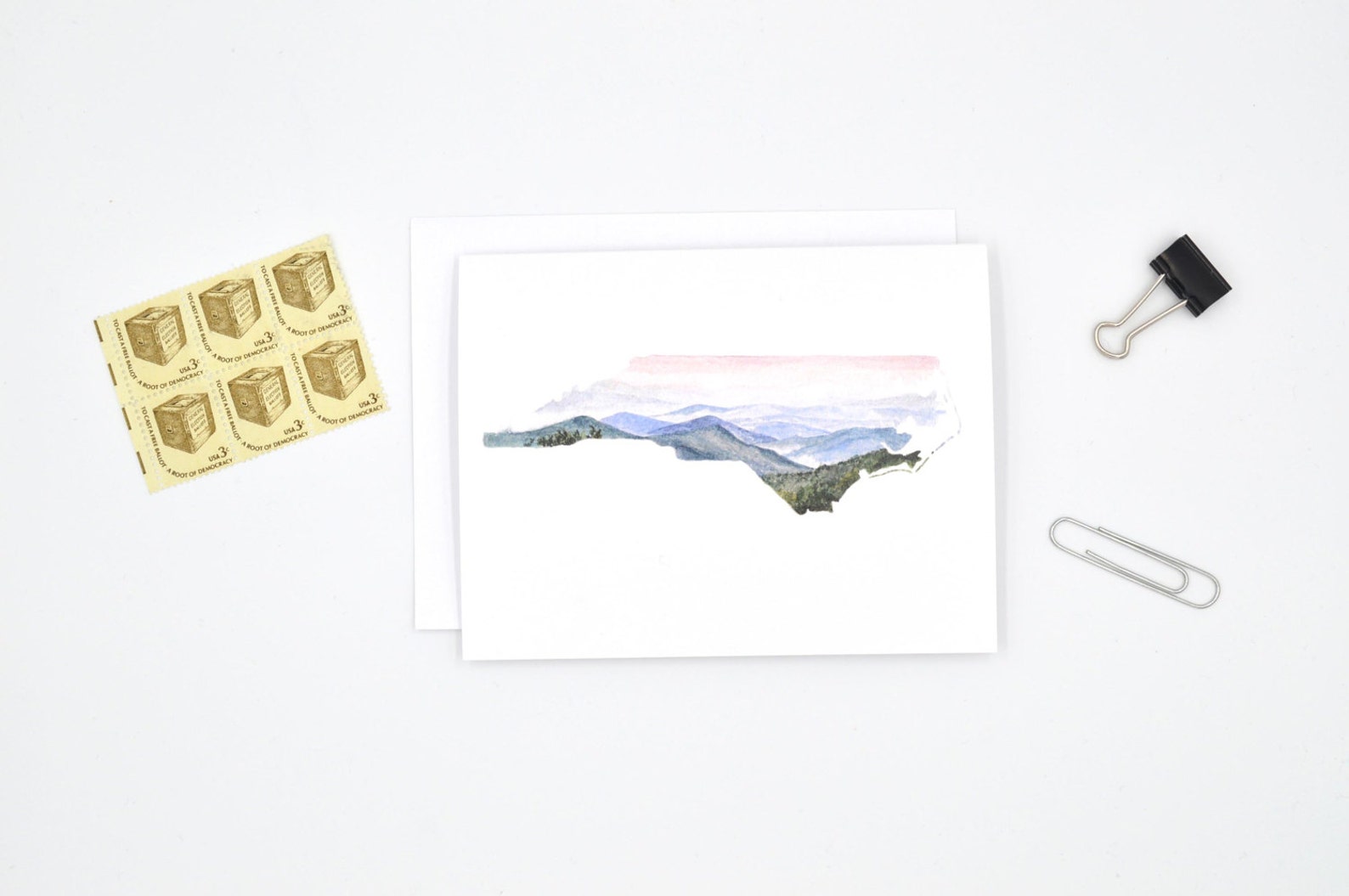 North Carolina State Notecards North Carolina Art Card - Etsy