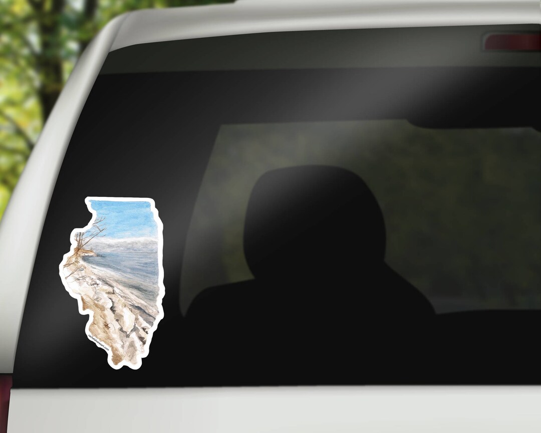 Illinois Vinyl Sticker - Illinois State Decal - IL Sticker - Illinois ...