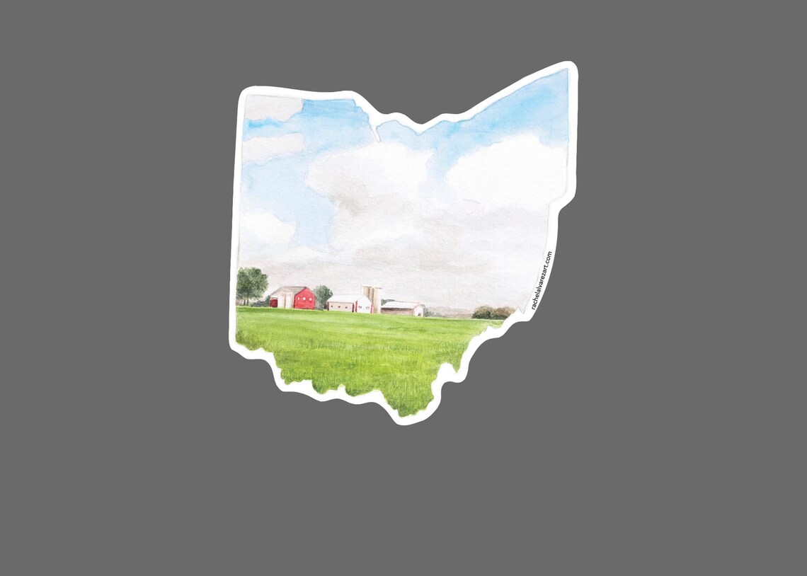 Ohio State Vinyl Car Decal - Home State Pride Sticker - Ohio Car ...