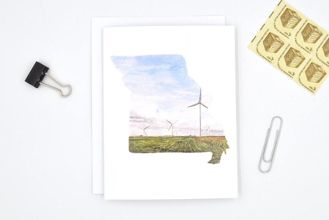Missouri Greeting Card - Missouri State Art - Watercolor Notecards ...