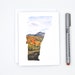 Vermont State Art Card - Watercolor Notecard - Vermont Notecard ...