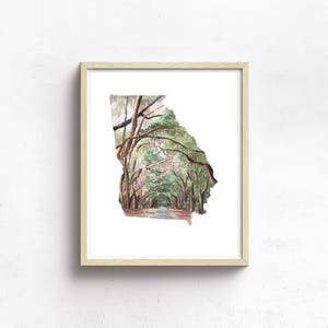 Bundle Watercolor State Art Print - Painted State Art - United States ...