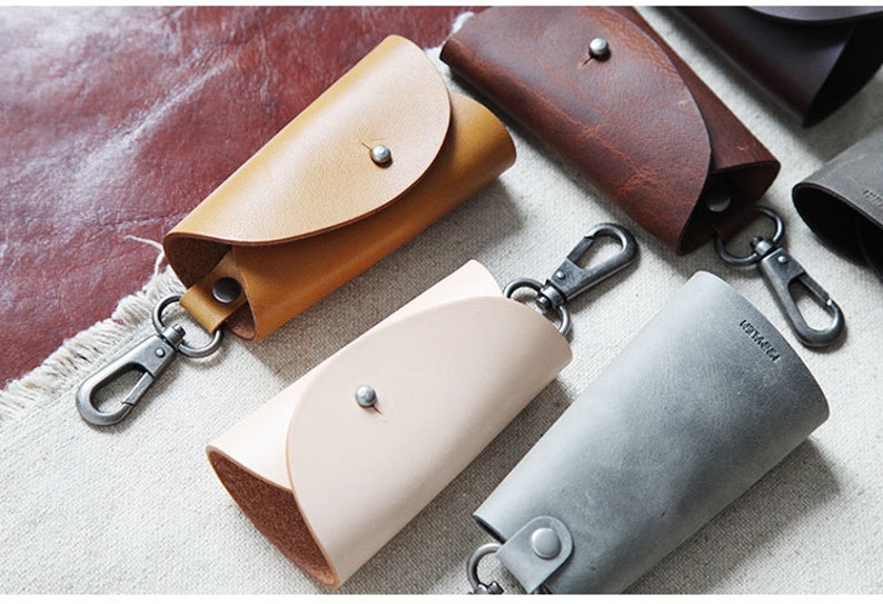 Leather Key Holder Simple Designed Key Bag Handmade by Italian - Etsy