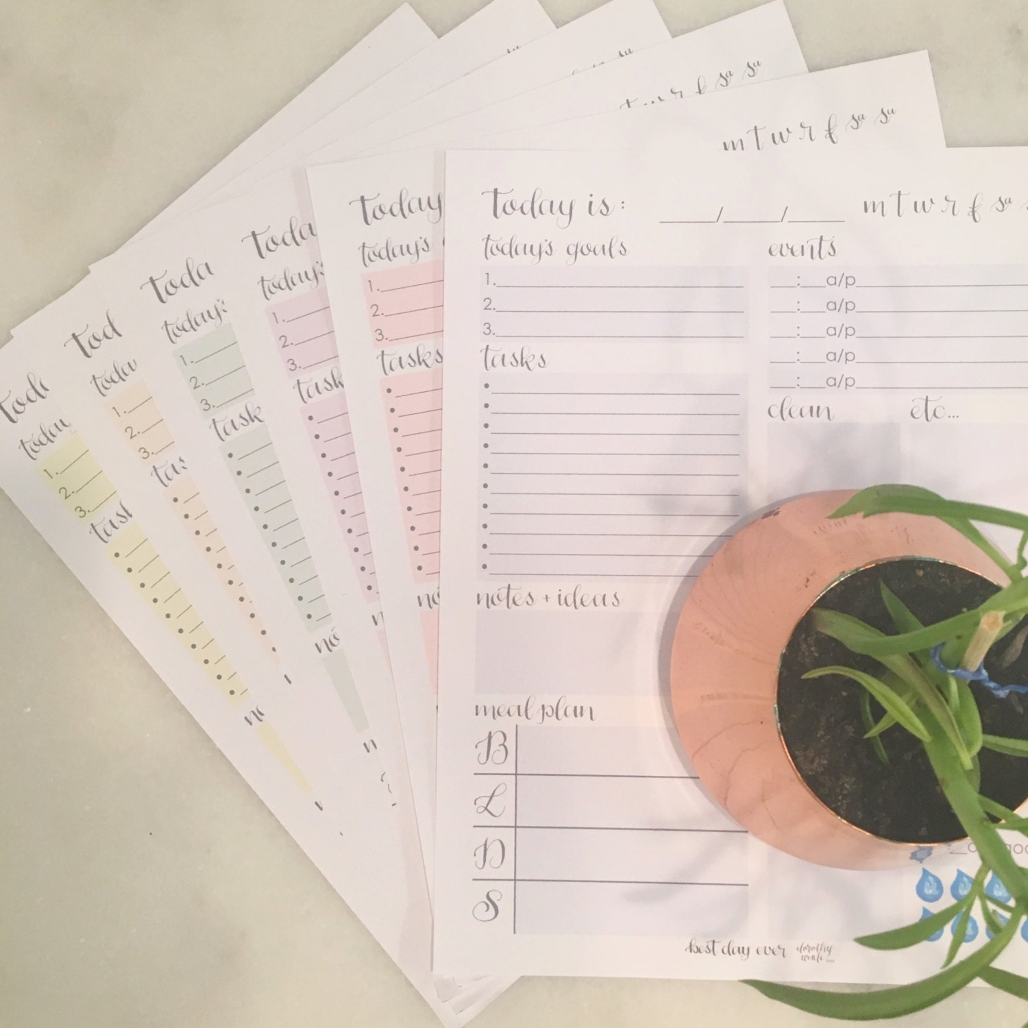 Printable Best Day Ever Daily Organization Sheet - Etsy