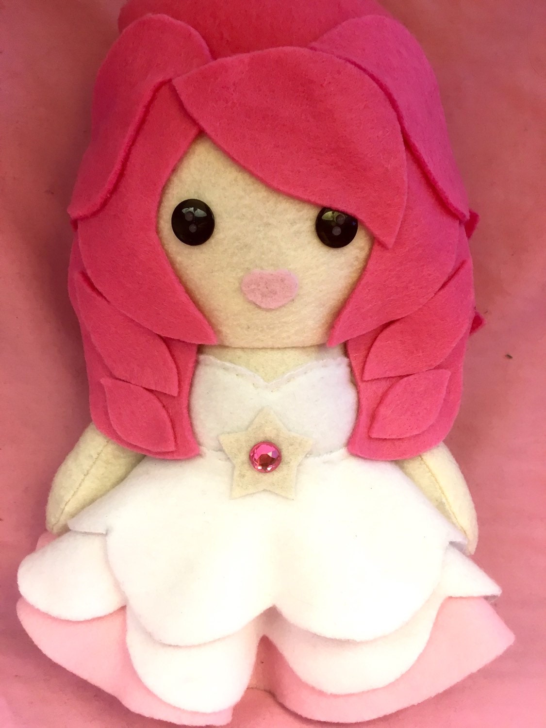 Rose Quartz Steve Universe Crystal Gem Fleece Plush Doll | Etsy