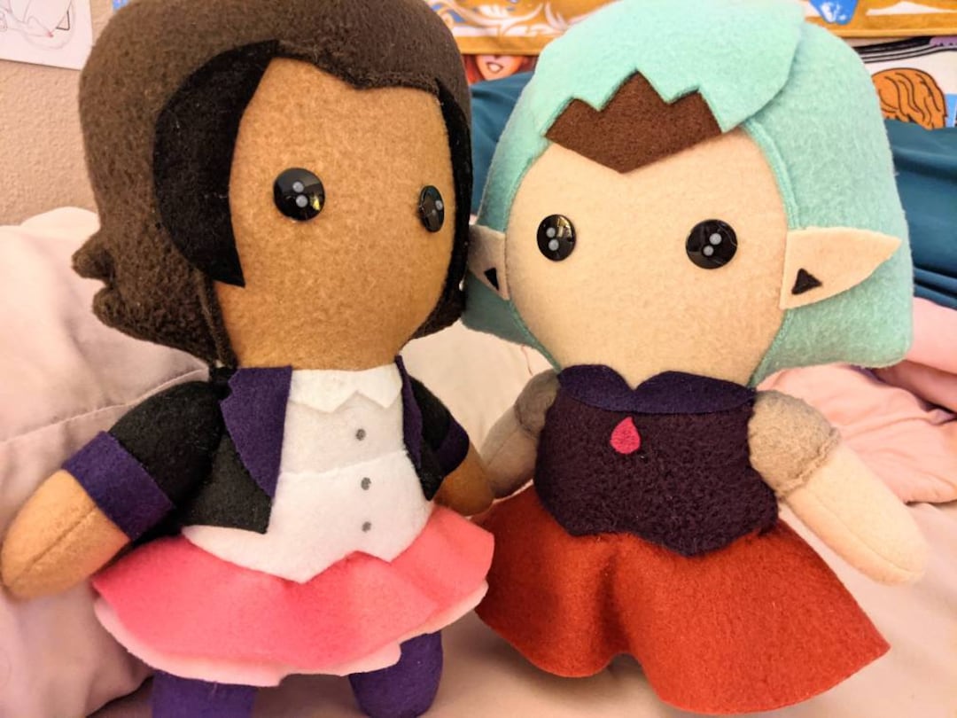 The Owl House Luz Noceda Amity Blight Grom Witch Fleece Plush Dolls ...