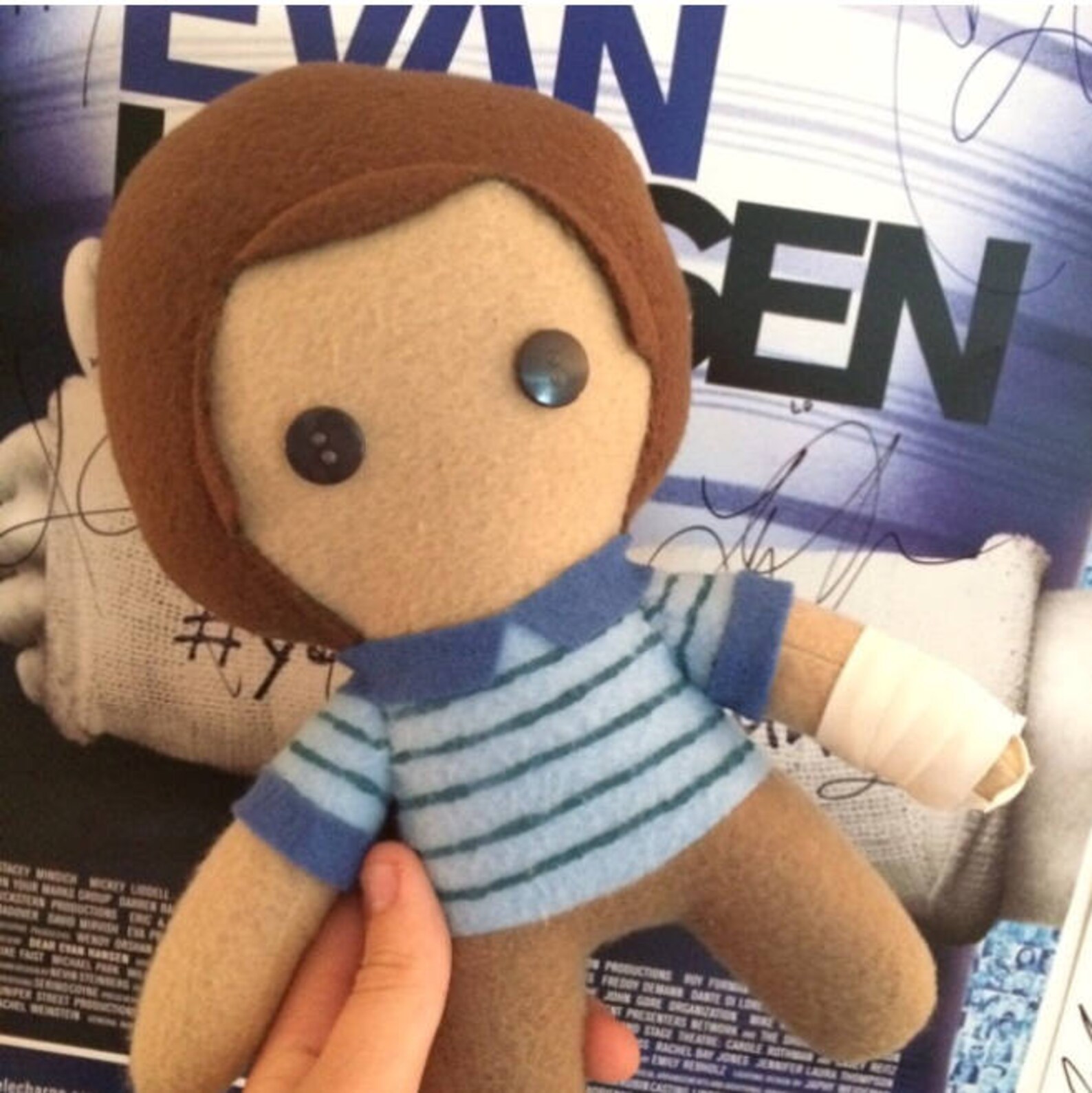 Dear Evan Hansen Musical Fleece Plush Doll - Etsy