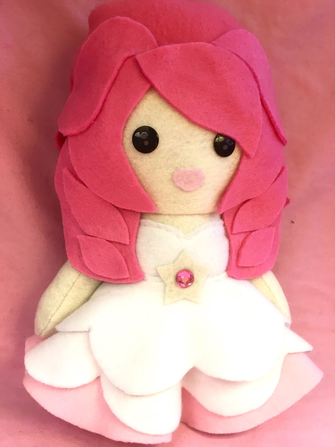 Rose Quartz Steve Universe Crystal Gem Fleece Plush Doll | Etsy